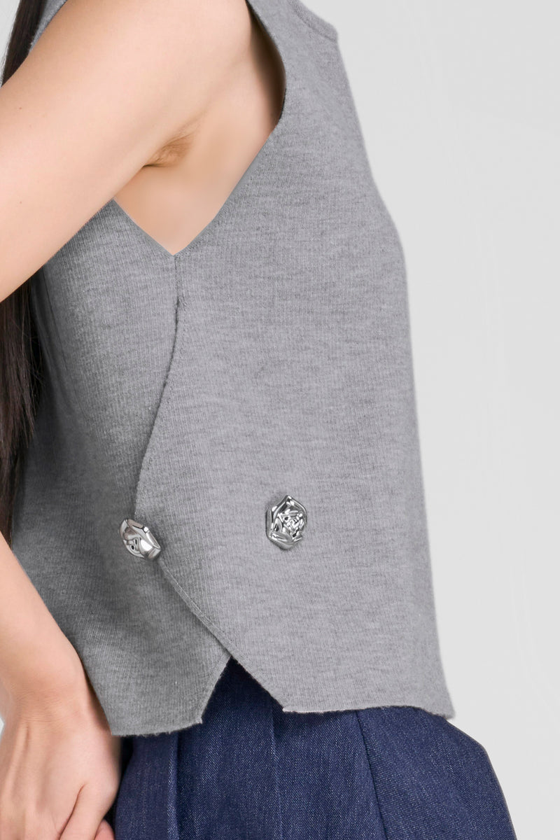 ADELISE KNIT TOP GREY – LOOKBOUTIQUESTORE