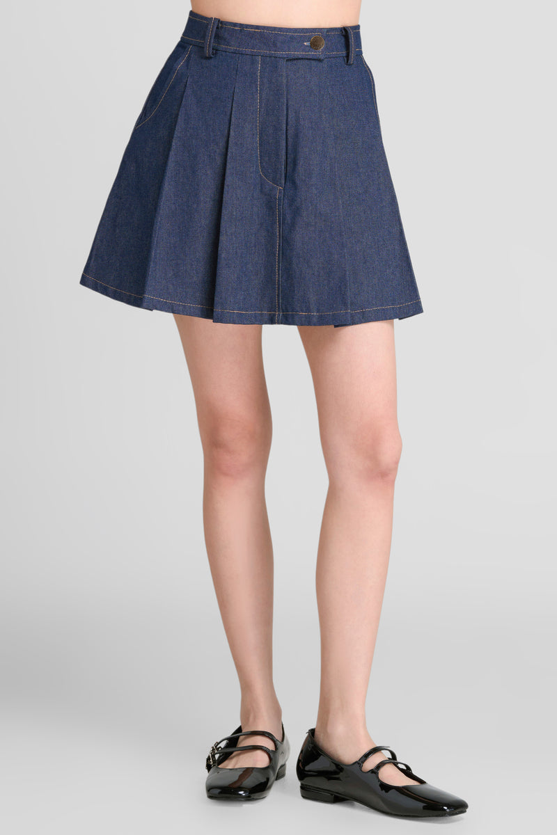 SHIBUYA DENIM SKORT DARK BLUE – LOOKBOUTIQUESTORE